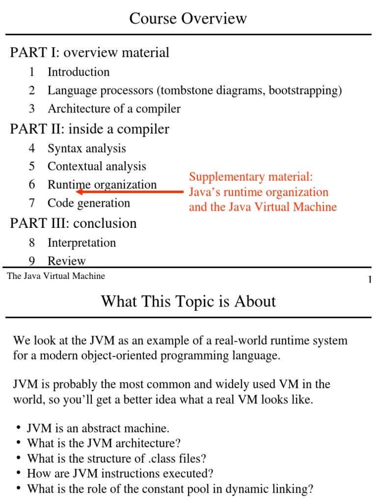 PART I: Overview Material | PDF