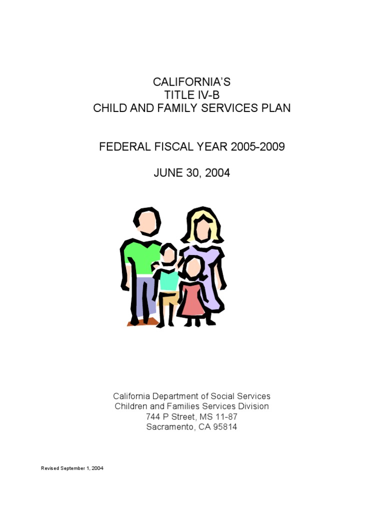 California Title IV-B Child and Family Services Plan With Unallowable ...