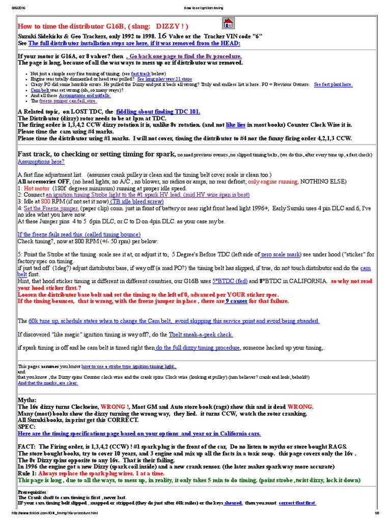 How To Set Ignition Timing | PDF | Distributor | Ignition System