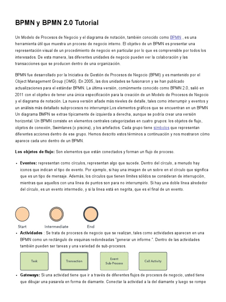 BPMN y BPMN 2 Con Lucidchart | PDF | Point and Click | Software