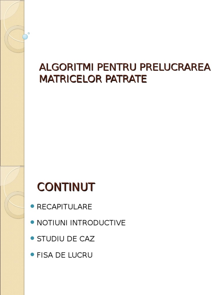 Matrice Patratice | PDF
