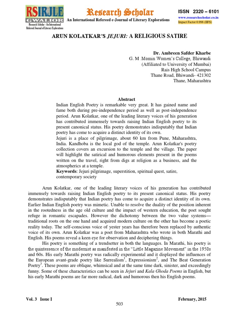 86 Dr. Ambreen Safder Kharbe | PDF | Poetry | Religion And Belief