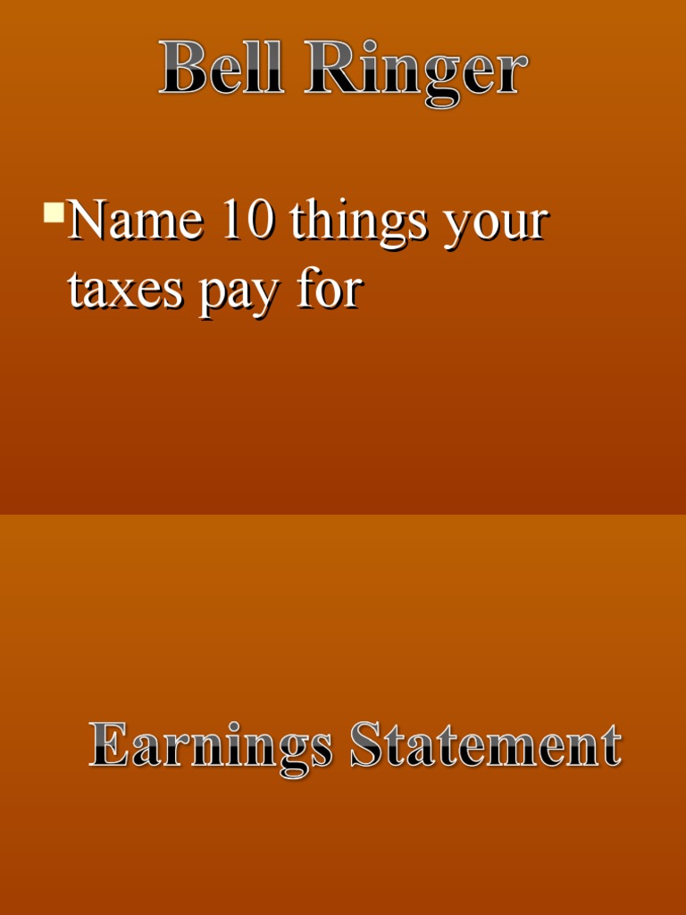 Name 10 Things Your Taxes Pay For | PDF | Federal Insurance ...