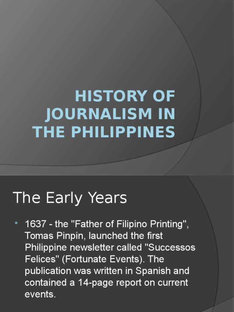 History of Journalism in The Philippines | PDF | United States Bill Of ...
