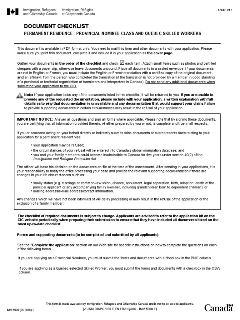 DOcument Checklist PNP | Passport | Marriage