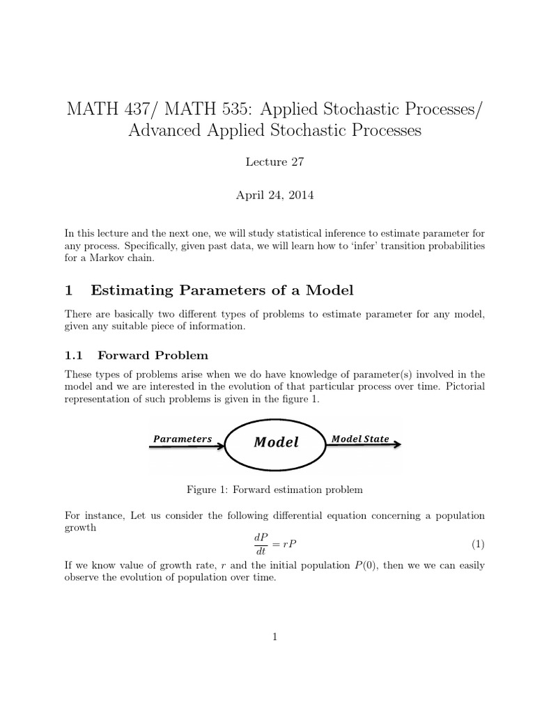 MATH 437/ MATH 535: Applied Stochastic Processes/ Advanced Applied ...