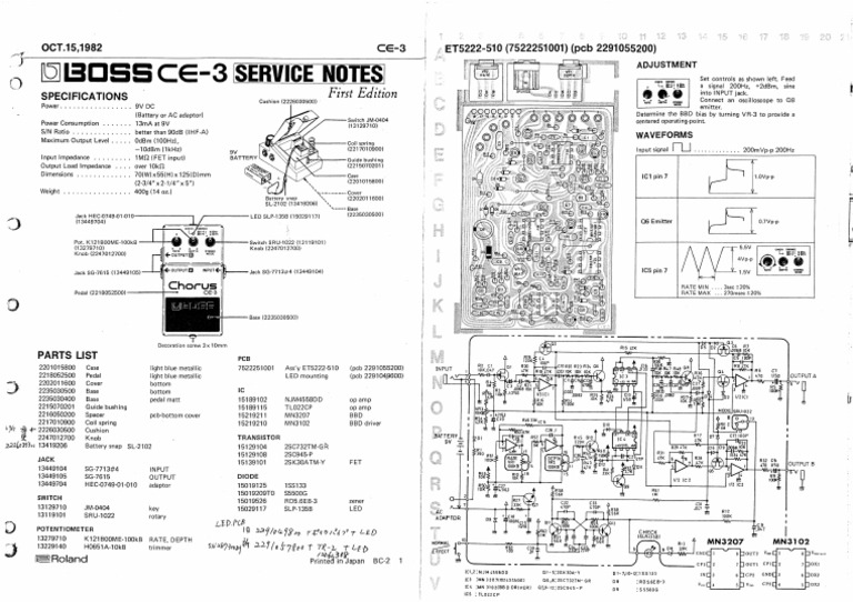 Boss CE-3 Schematic | PDF