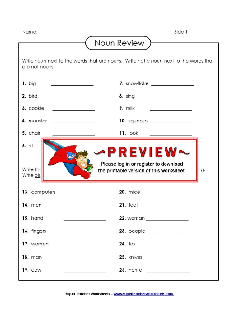 Noun Review | PDF | Noun | Grammar
