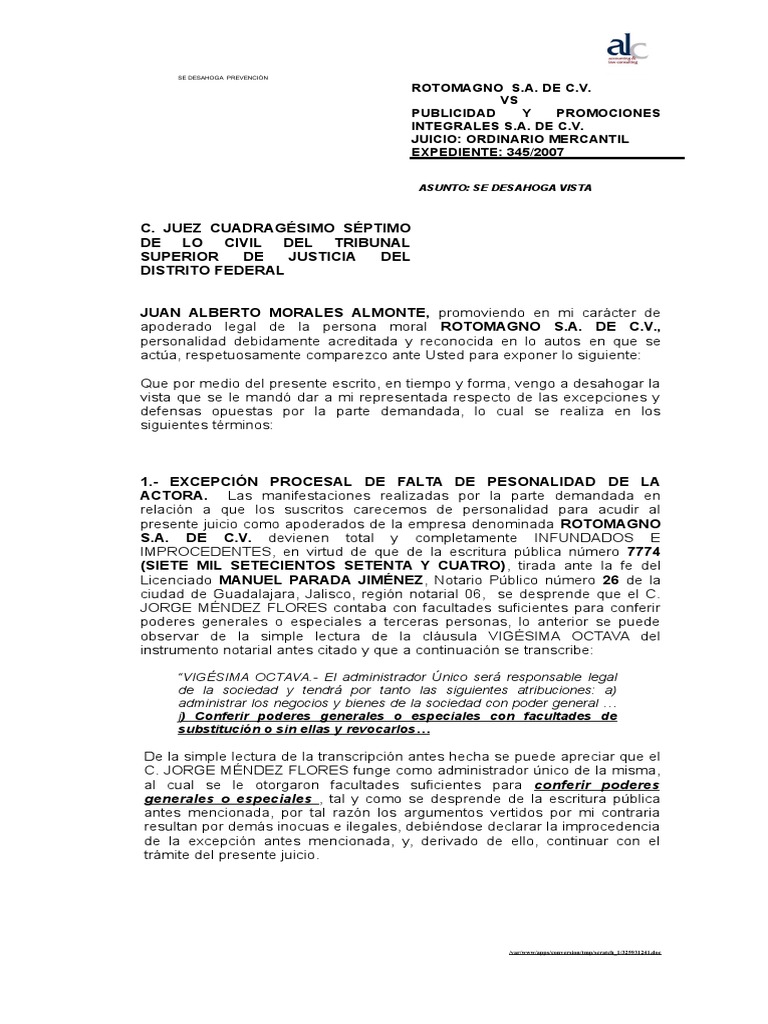 03 Excepciones y Defensas | PDF