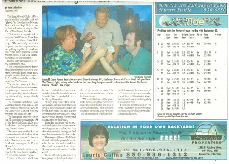 Parrot Head Zoo Fundraiser Article | PDF | Business