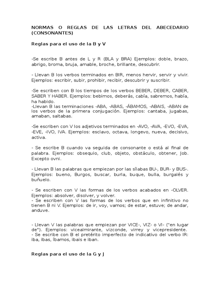 Reglas del Abecedario y Ortografía | PDF | Verbo | Gramática