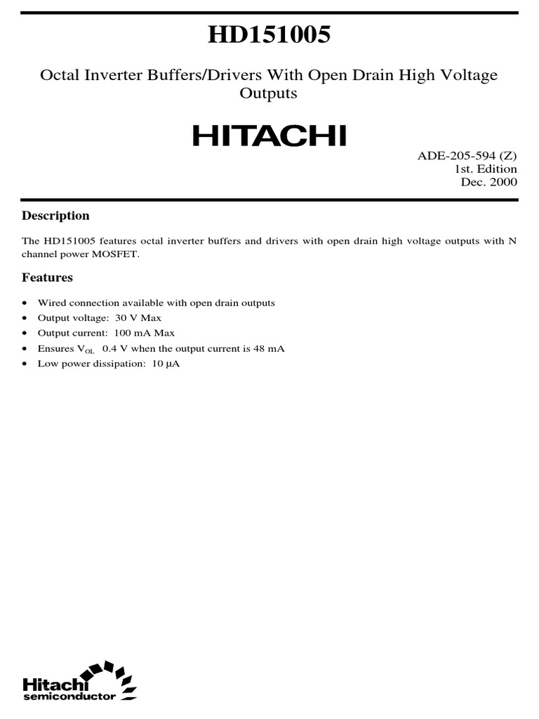 Octal Inverter Buffers/Drivers With Open Drain High Voltage Outputs ...