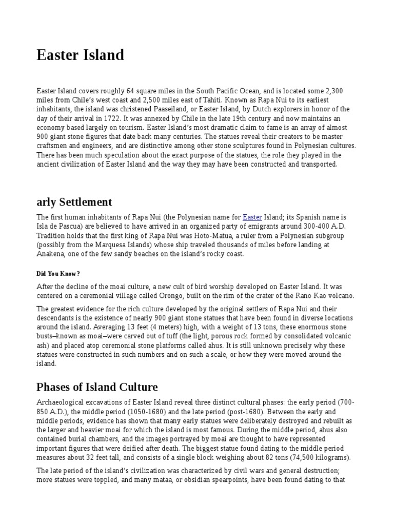 Easter Island | PDF