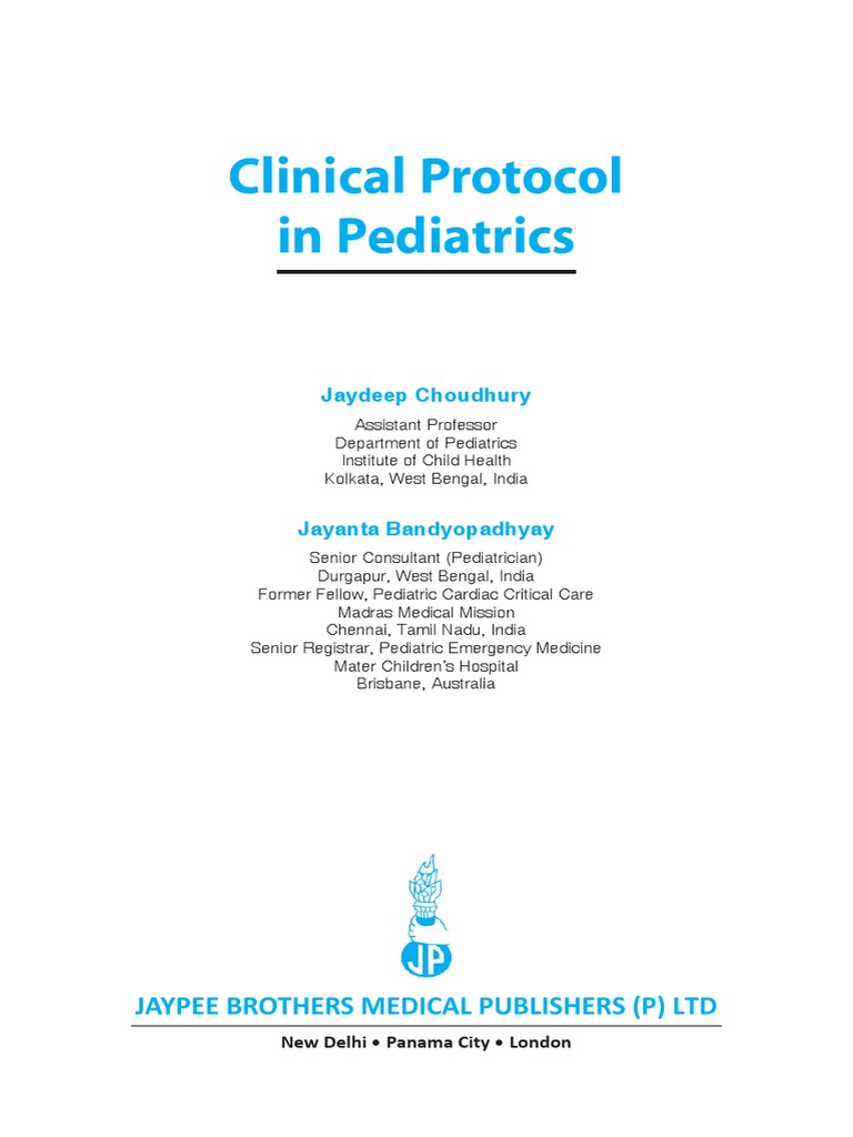 Clinical Protocol in Pediatrics, 2012 | Download Free PDF | Blood ...