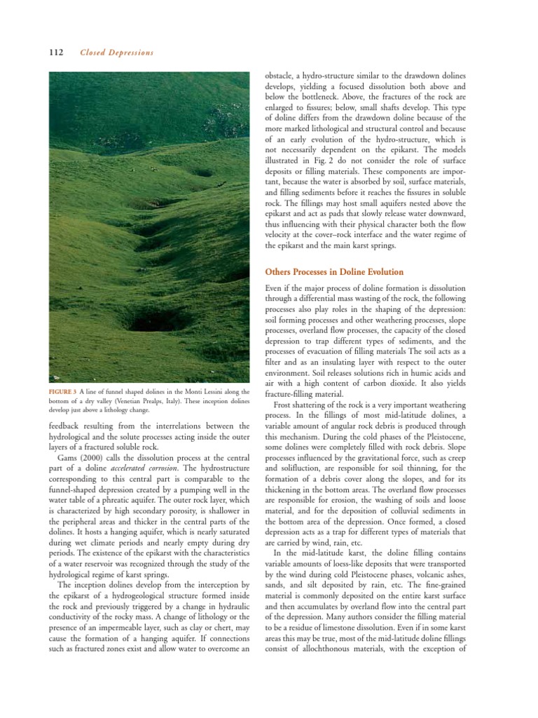 Doline Formation and Hydrogeological Processes | PDF | Sinkhole | Aquifer