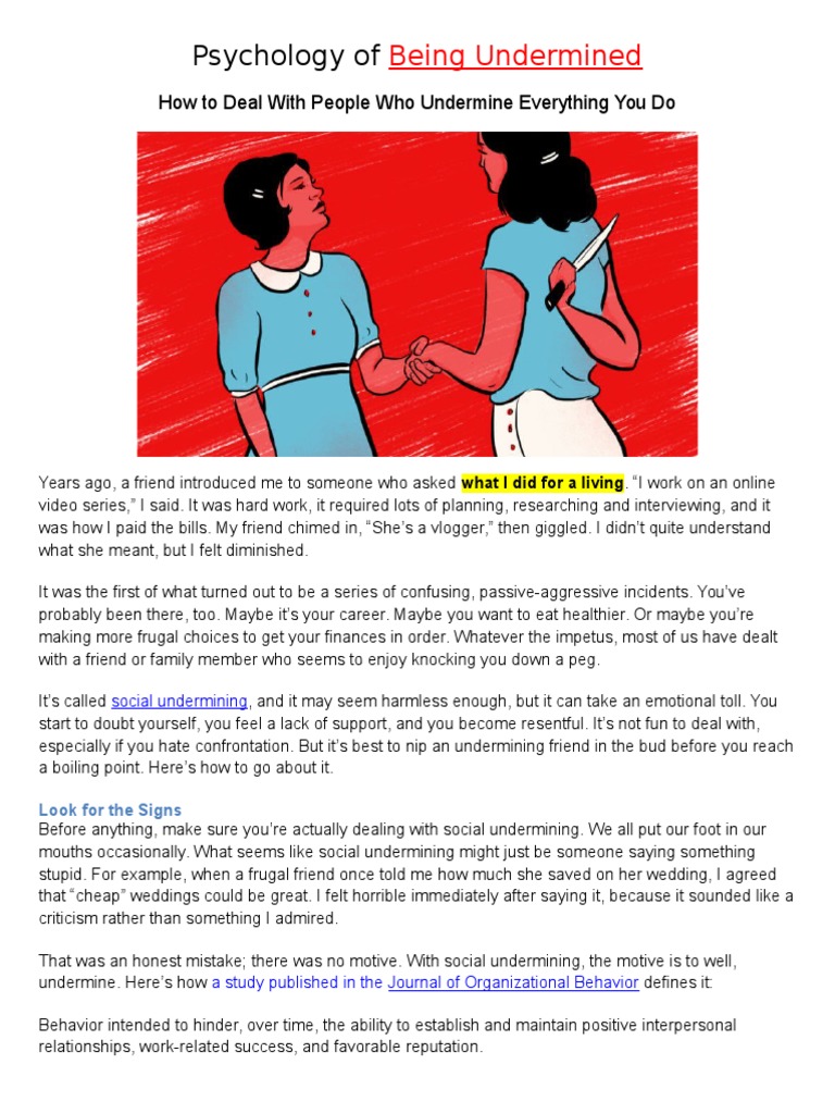 Coping with Social Undermining Strategies | PDF | Motivation | Motivational