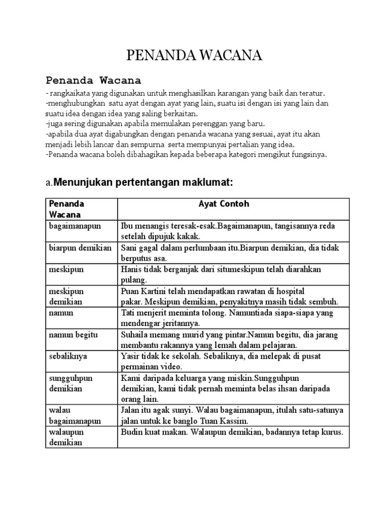 Penanda Wacana | PDF