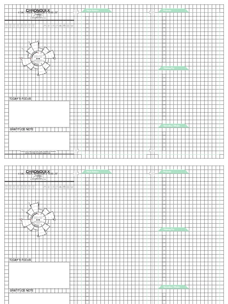 Chronodex Daily Scheduler and GTD To-Do List PDF | PDF