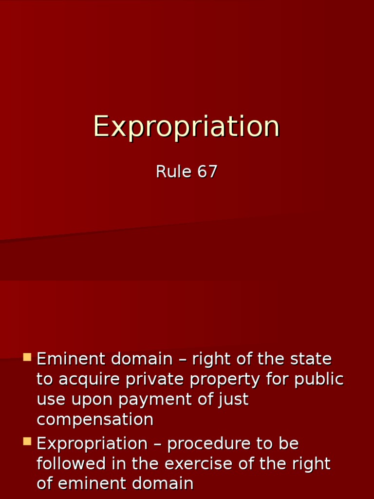 Expropriation | PDF | Eminent Domain | Complaint