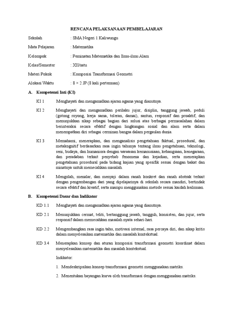 Bab-4 Komposisi Transformasi Geometri | PDF