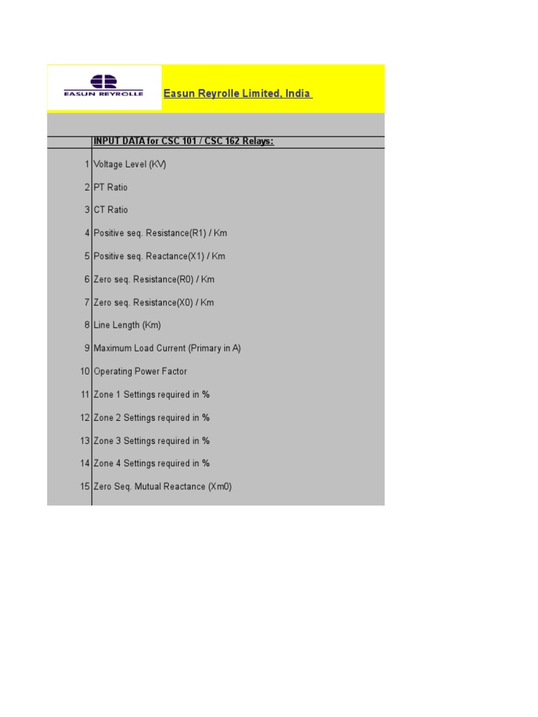 Csc-Distance Relay Setting | PDF | Electrical Resistance And ...
