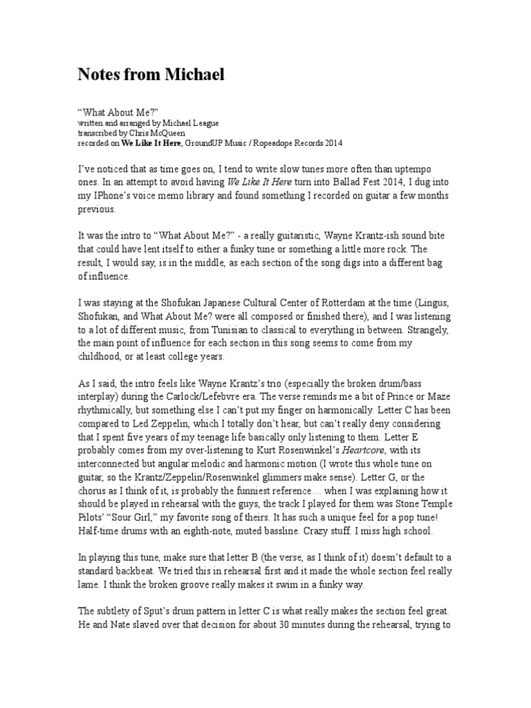 The Snarky Puppy Songbook What About Me We Like It Here | PDF | Song ...