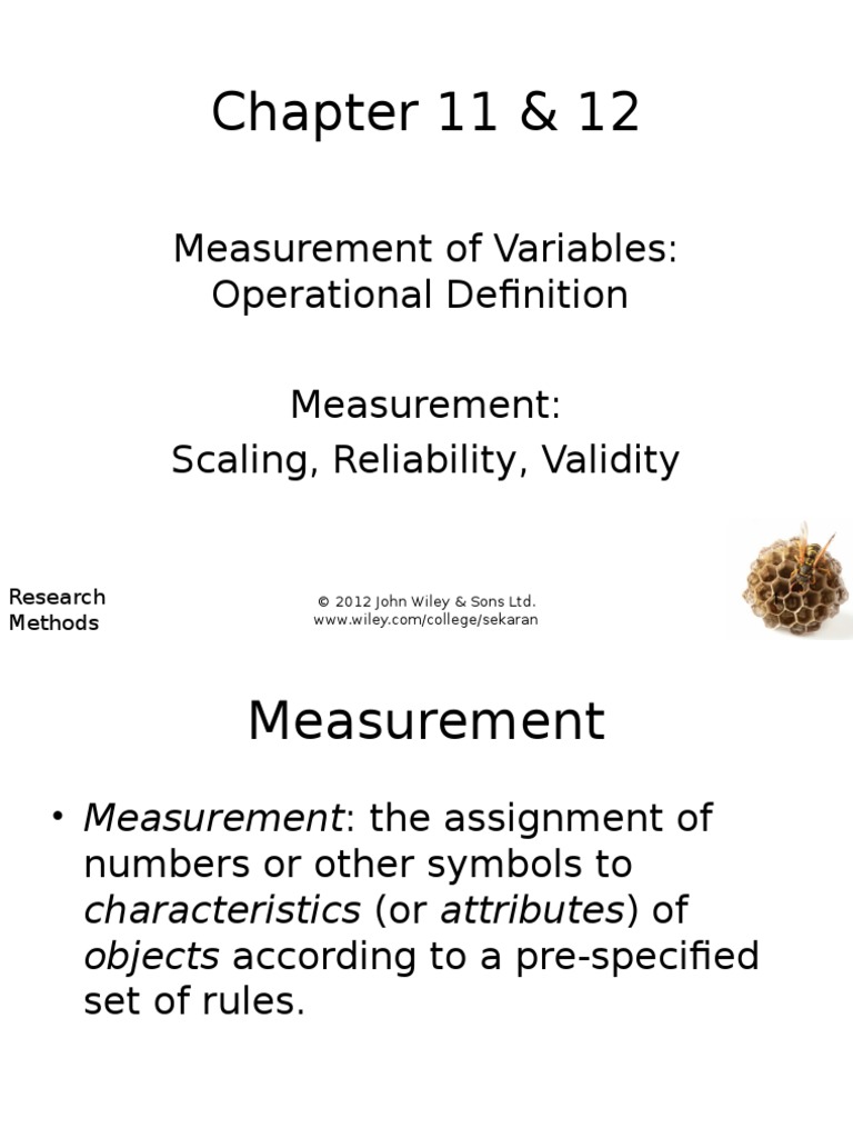 SESI 9 Measurement Variable, Scaling, Reliability and Validity | PDF | Level Of Measurement ...