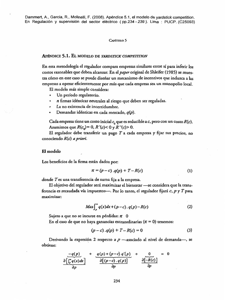 El Modelo de Yardstick Competition | PDF | Monopolio | Excedente económico
