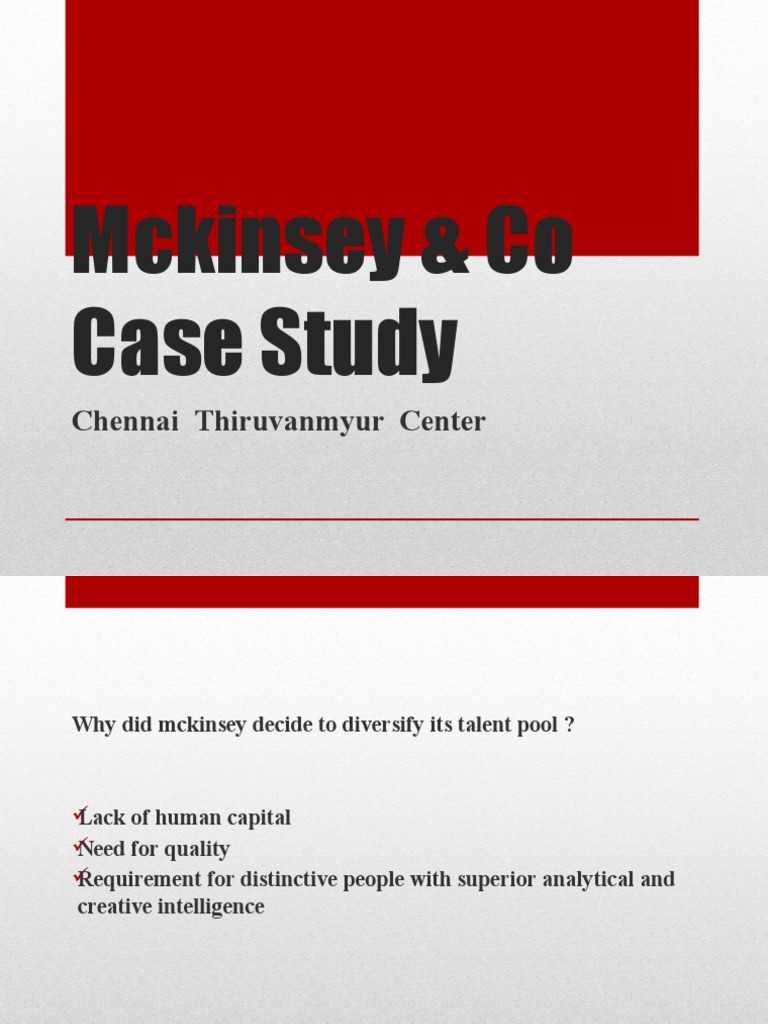 Mckinsey & Co Case Study | PDF | Career & Growth