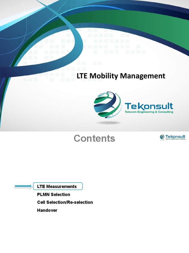 LTE Mobility Management Overview | PDF | Lte (Telecommunication ...