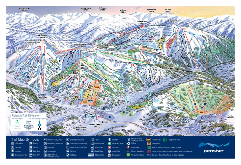 Perisher Mountain Trail Map | PDF | Snow | Racing