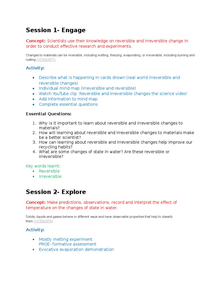 Science Lesson Outline | PDF | Evaporation | Liquids