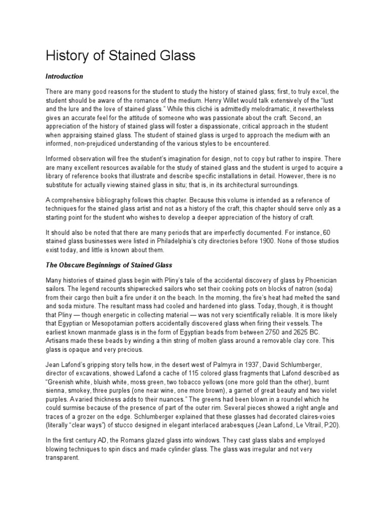 History of Stained Glass | PDF | William Morris | Arts And Crafts Movement