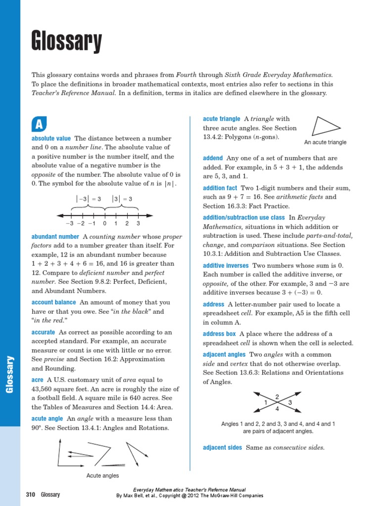 TRM Glossary G4 6 Correct | PDF | Fraction (Mathematics) | Division ...