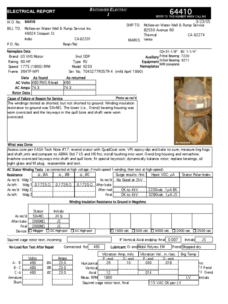 Electrical Report Sample | PDF