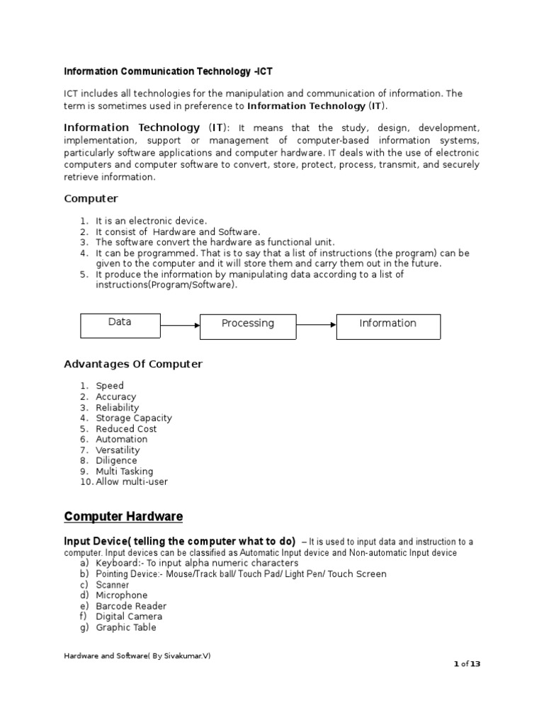 Hardware and Software | PDF | Printer (Computing) | Computer Data Storage