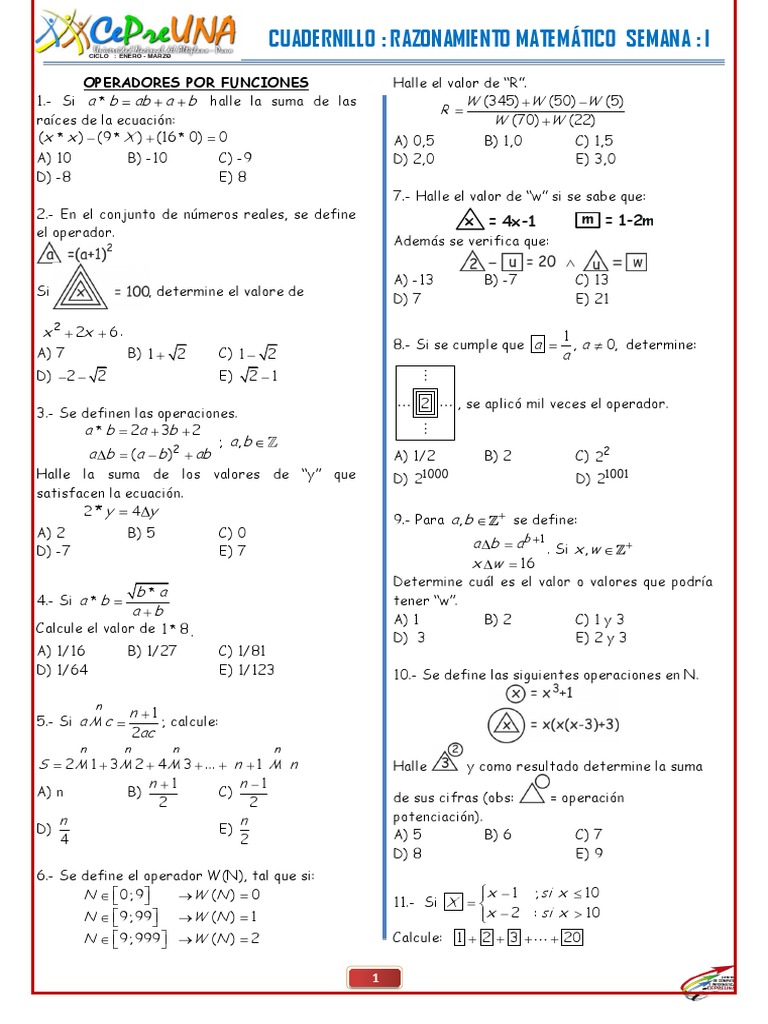 R M Semana 1 | PDF | Álgebra abstracta | Conceptos matemáticos