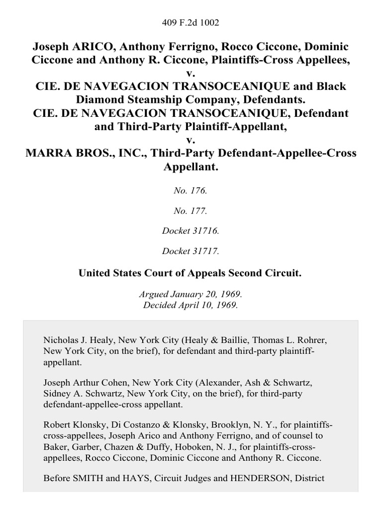 Appeals in Maritime Injury Case | PDF | Negligence | Social Institutions