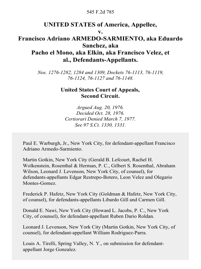 United States v. Francisco Adriano Armedo-Sarmiento, AKA Eduardo ...