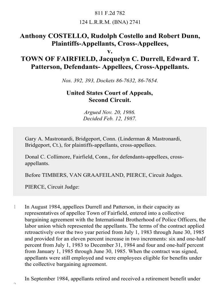 Anthony Costello, Rudolph Costello and Robert Dunn, Cross-Appellees v ...