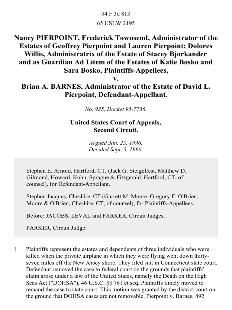 DOHSA Case Remand Appeal Dismissed | PDF | Supreme Court Of The United ...