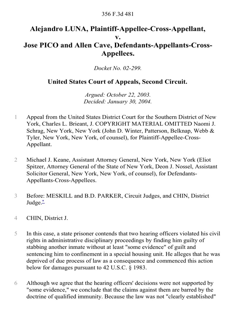 Alejandro Luna, Plaintiff-Appellee-Cross-Appellant v. Jose Pico and ...