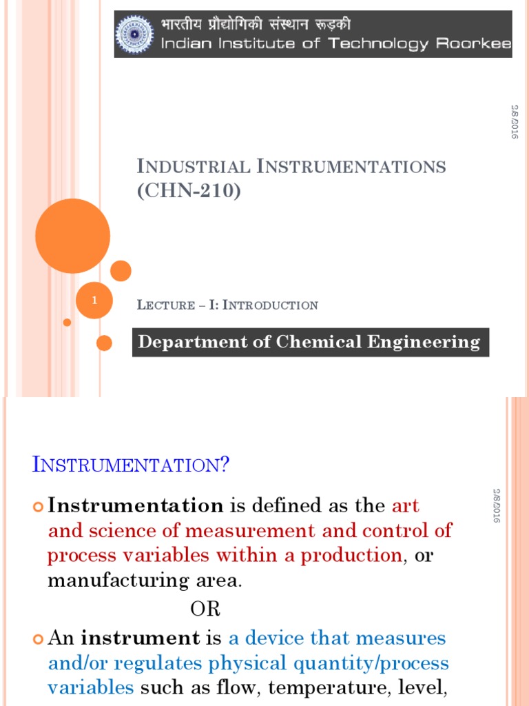 I I (CHN-210) : Department of Chemical Engineering | PDF | Measuring ...