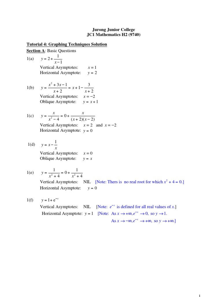 Tut 4 Graphing Techniques | PDF