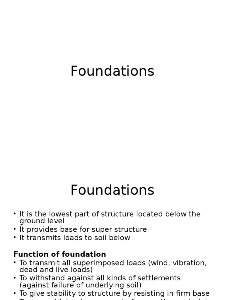Foundation | PDF | Deep Foundation | Foundation (Engineering)
