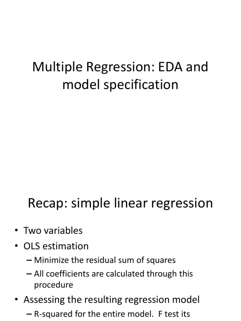 Lecture Multiple Reg Eda Cases Pdf Coefficient Of Determination Regression Analysis 
