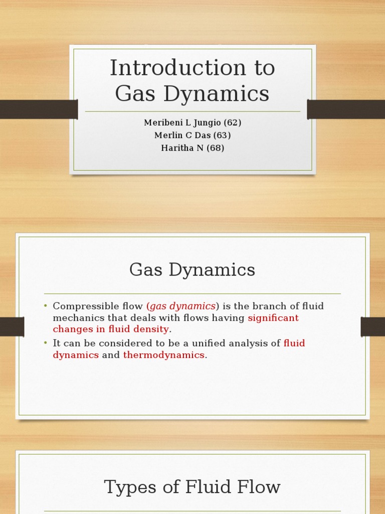 Introduction To Gas Dynamics | PDF