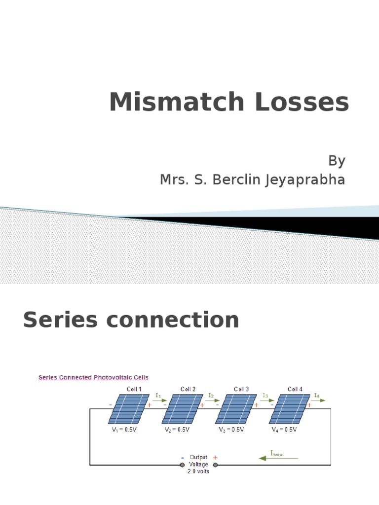 Solar Panel Mismatch Loss Solutions | PDF | Science & Mathematics