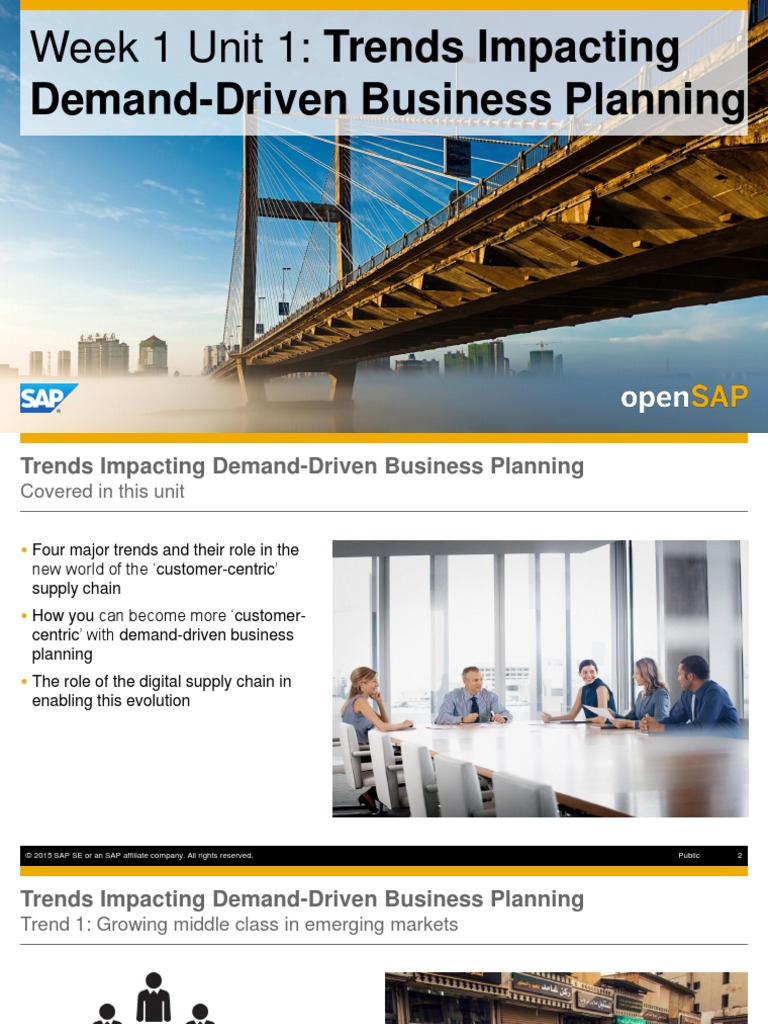 Demand-Driven Business Planning: Week 1 Unit 1: Trends Impacting | PDF | Sap Se | Technological ...