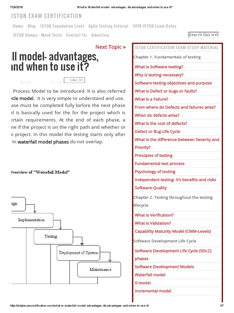 What Is Waterfall Model - Advantages, Disadvantages and When To Use It ...